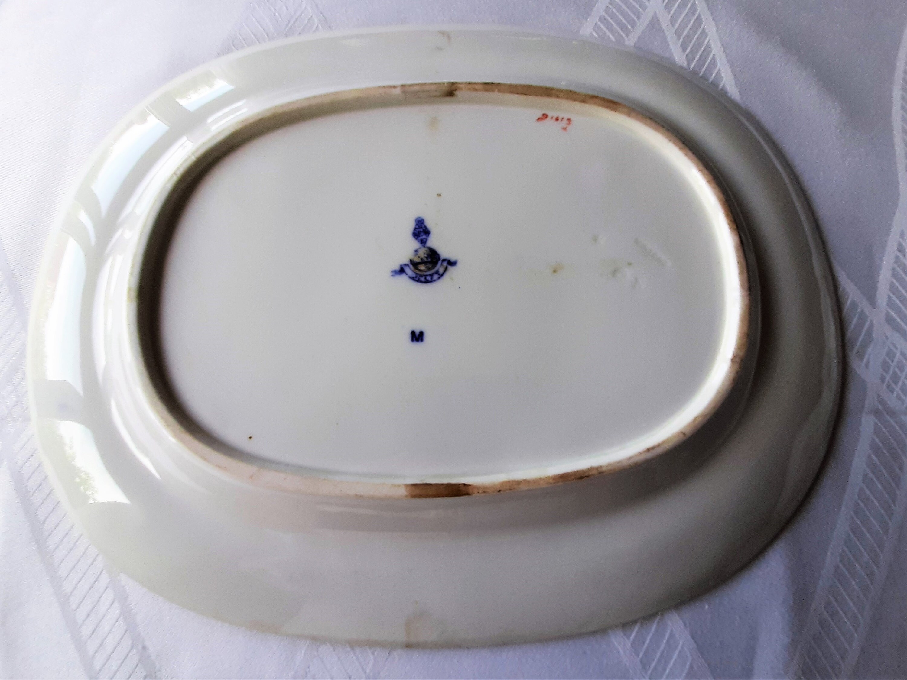 Set of Two Early Minton Delft Bleu and White Oval Serving Bowls Set ...