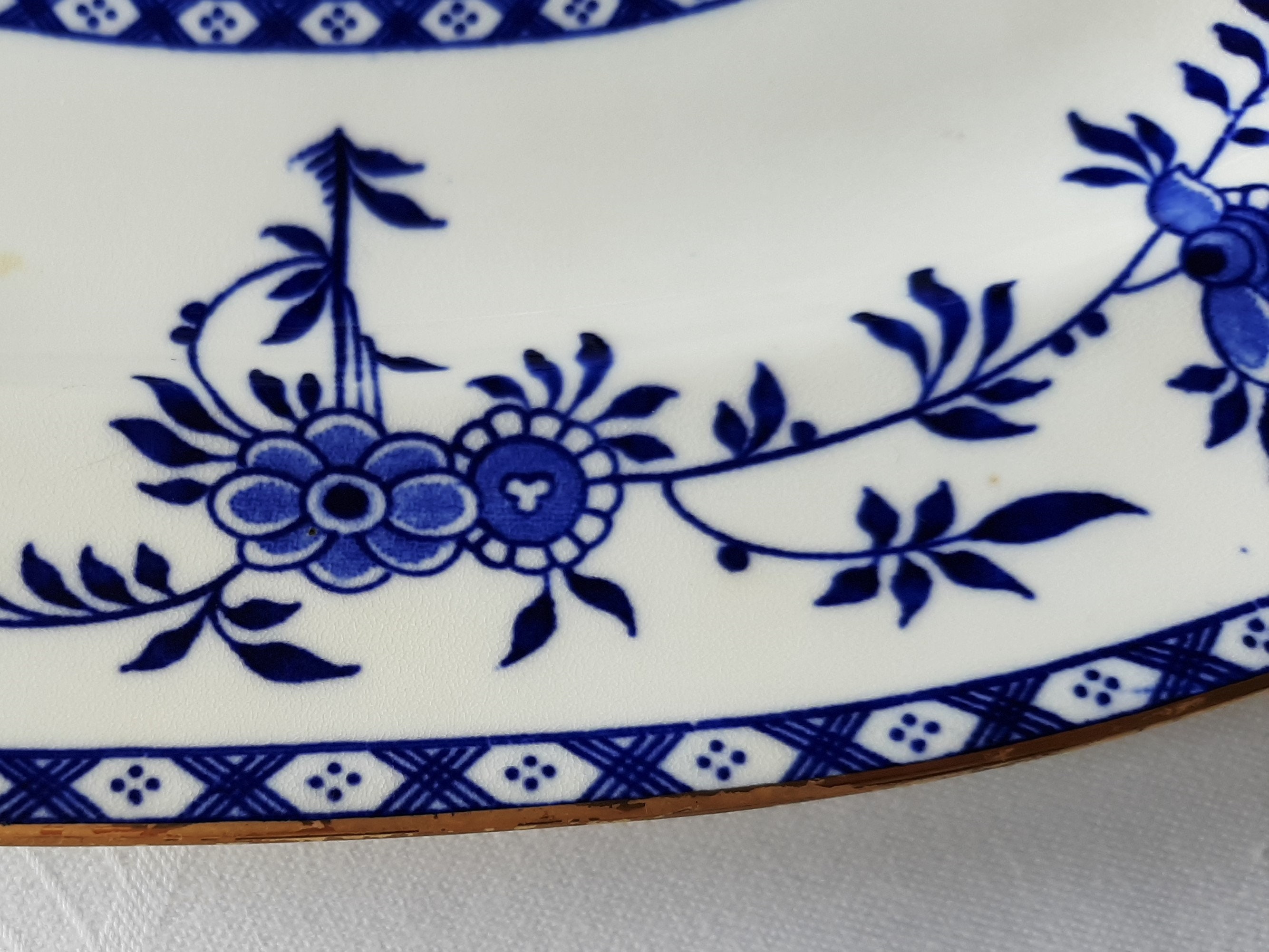 Set of Two Early Minton Delft Bleu and White Oval Serving Bowls Set ...