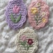 4CM Handcrafted Beautiful Crochet Knitted Flower Sewing Patch, Women ...