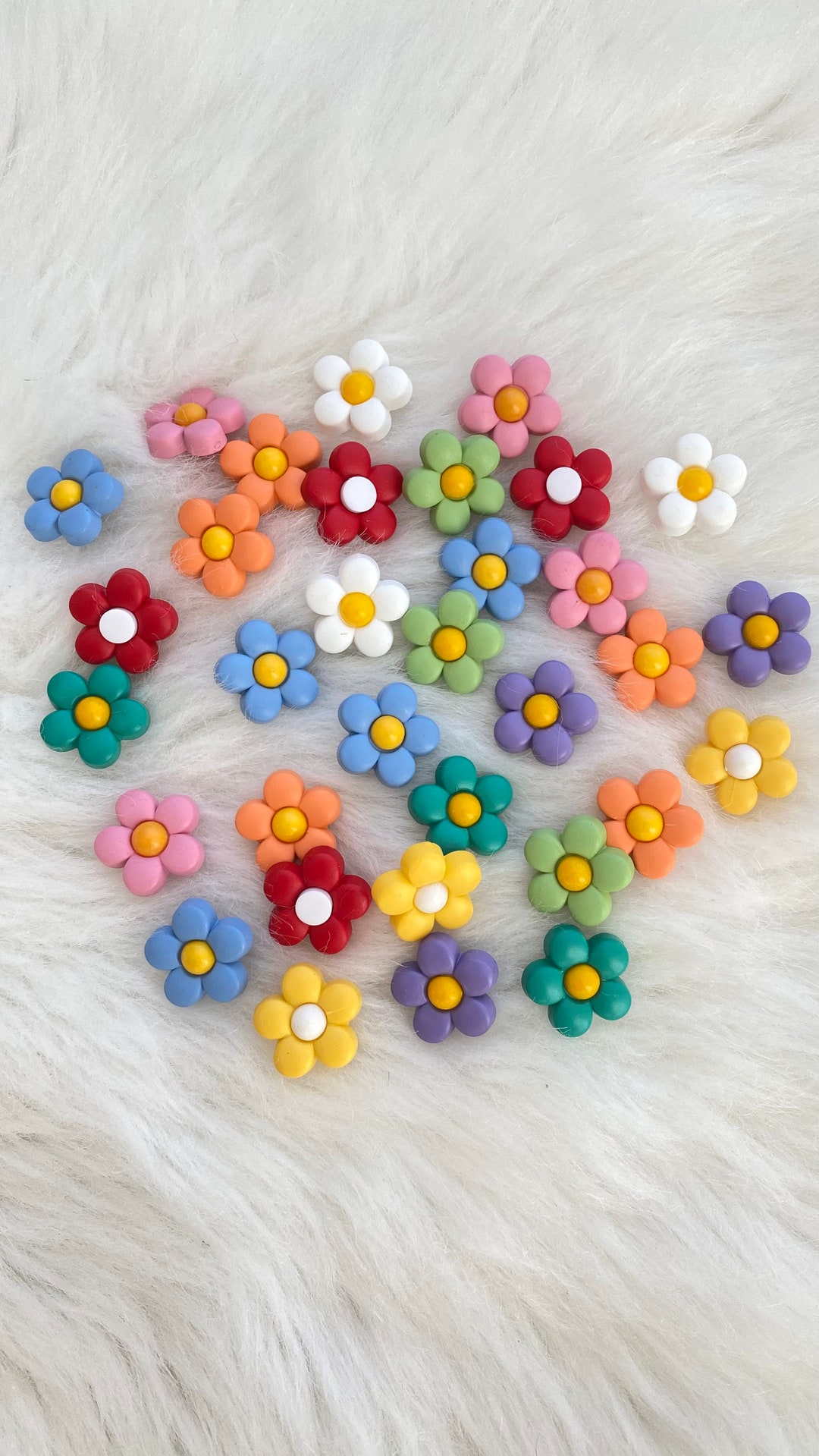 Kids Cute Colourful Flower Buttons, Mixed 18mm Cartoon Flower Sewing ...