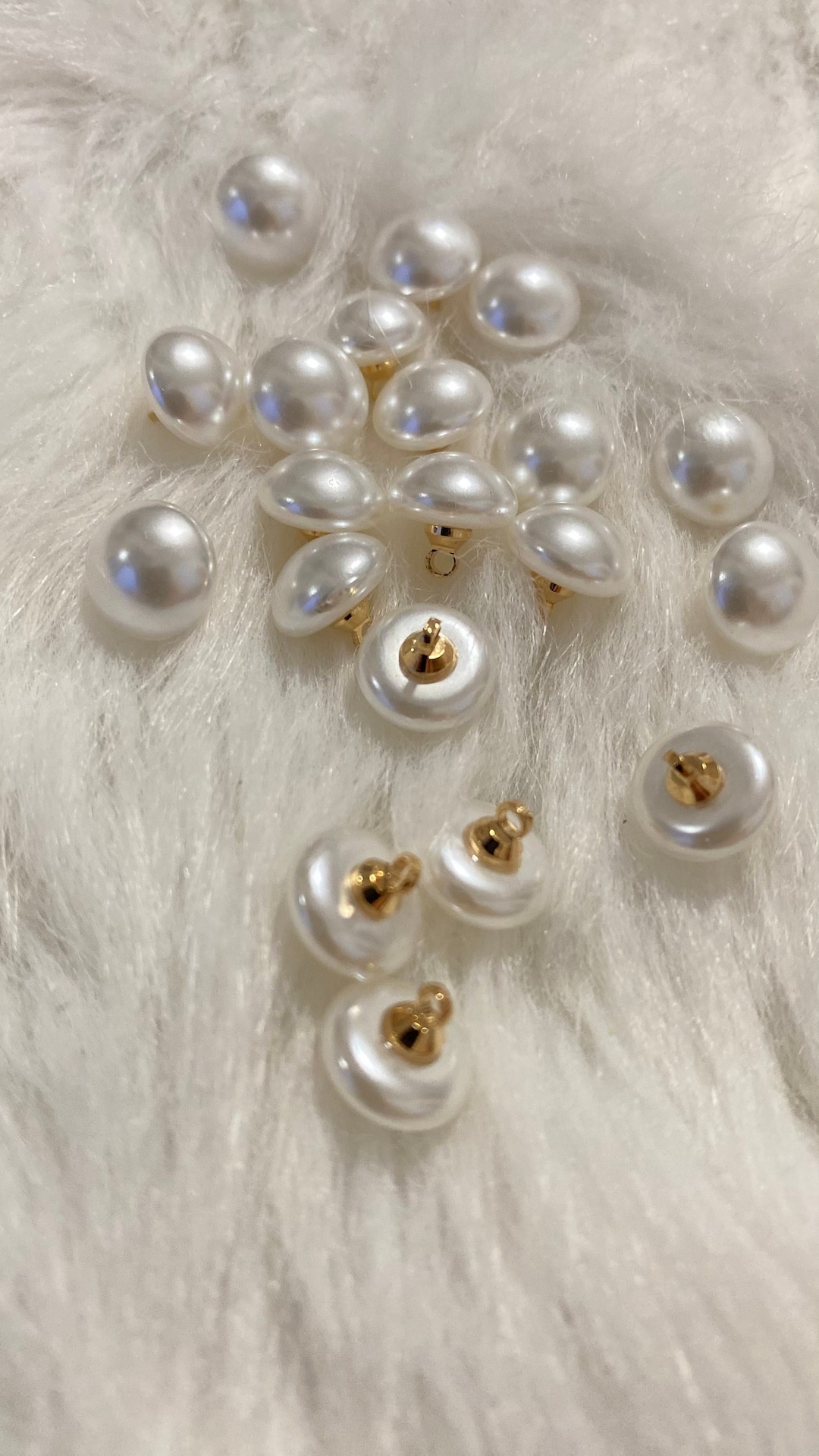 Woman Pearl Buttons, 10mm Semi Circle Pearl Sewing Button, Elegant ...