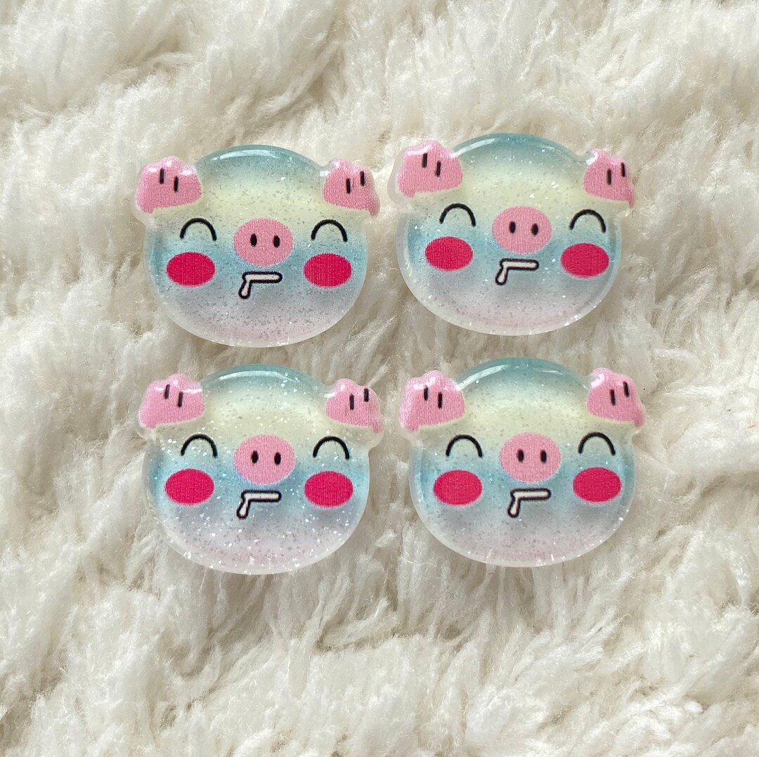 16mm Kids Baby Kawaii Shinny Glitter Pig Shank Sewing Buttons, Cartoon ...