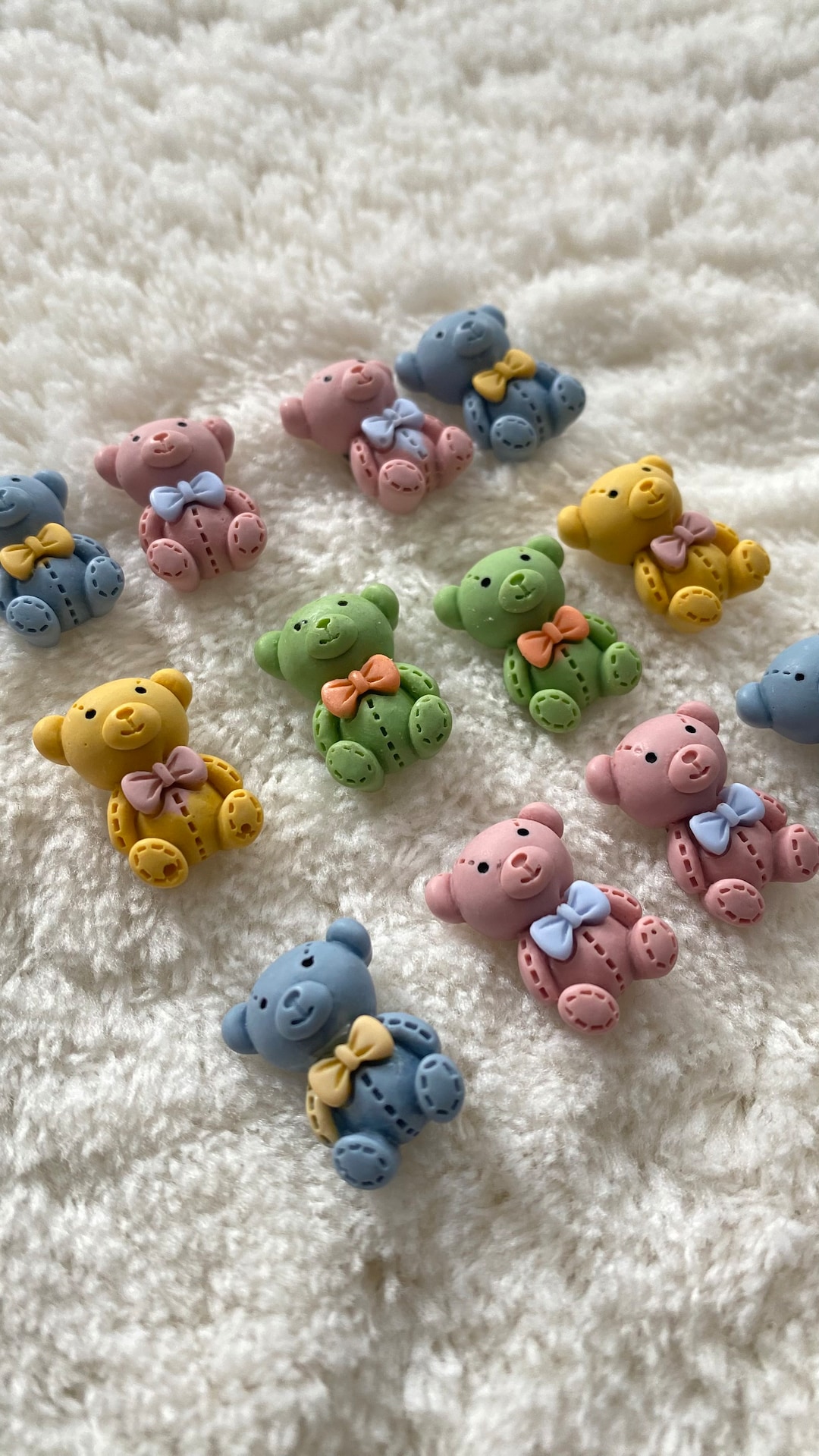 Kids Cute Colorful Teddy Bear Shank Sewing Buttons, Baby Cartoon Animal ...