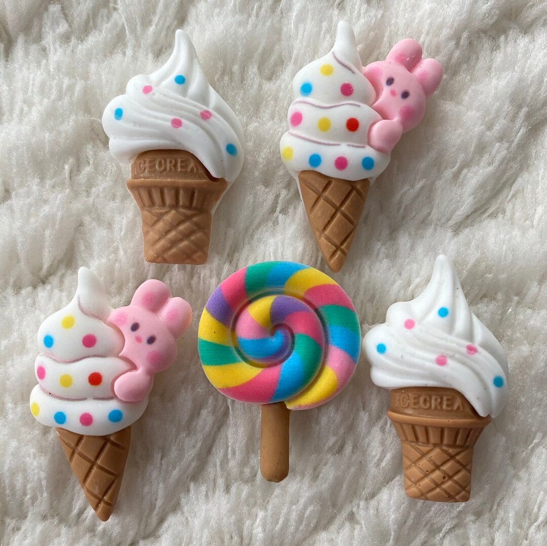2CM 3CM Kids Baby Colorful Ice Cream Lollipop Shank Sewing Buttons DIY ...