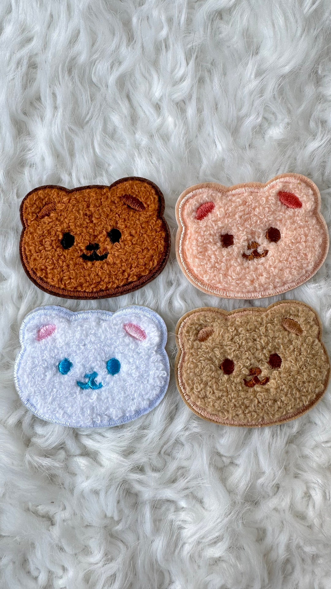 Cute Kids Baby Plush Bear Self Adhesive Clothes Patches Badges ...