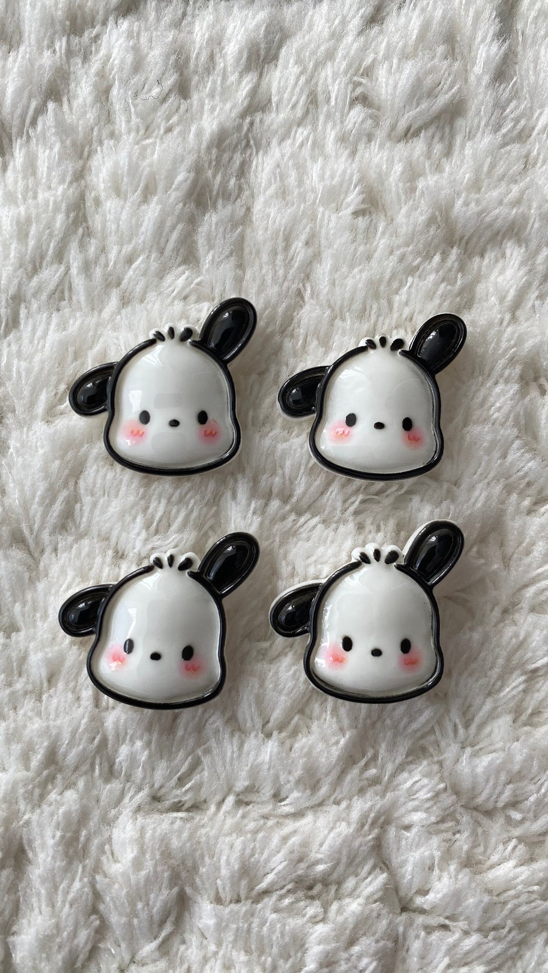 2cm Kids Baby Resin Cartoon Cute Black White Puppy Shank Sewing Buttons ...