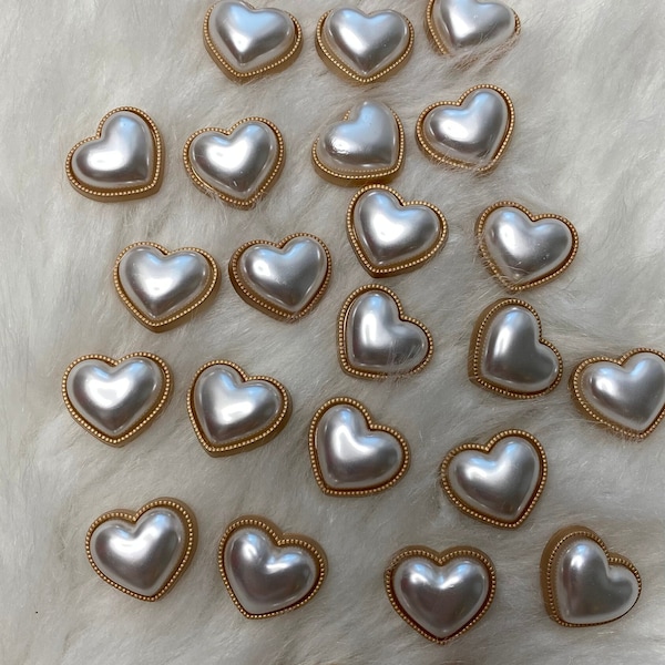 Gold Heart Buttons - Etsy