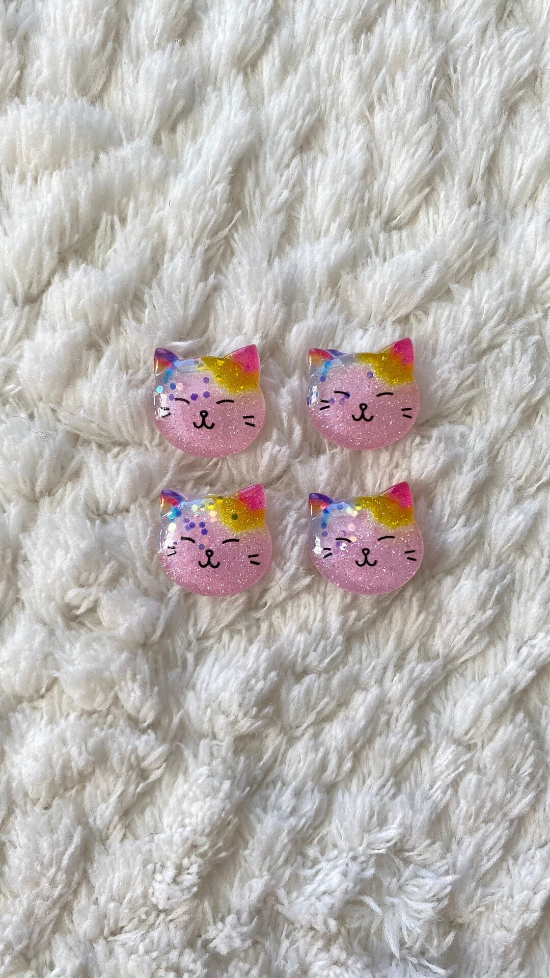 17mm Kids Baby Cute Shinny Rainbow Cat Shank Sewing Buttons, Children ...