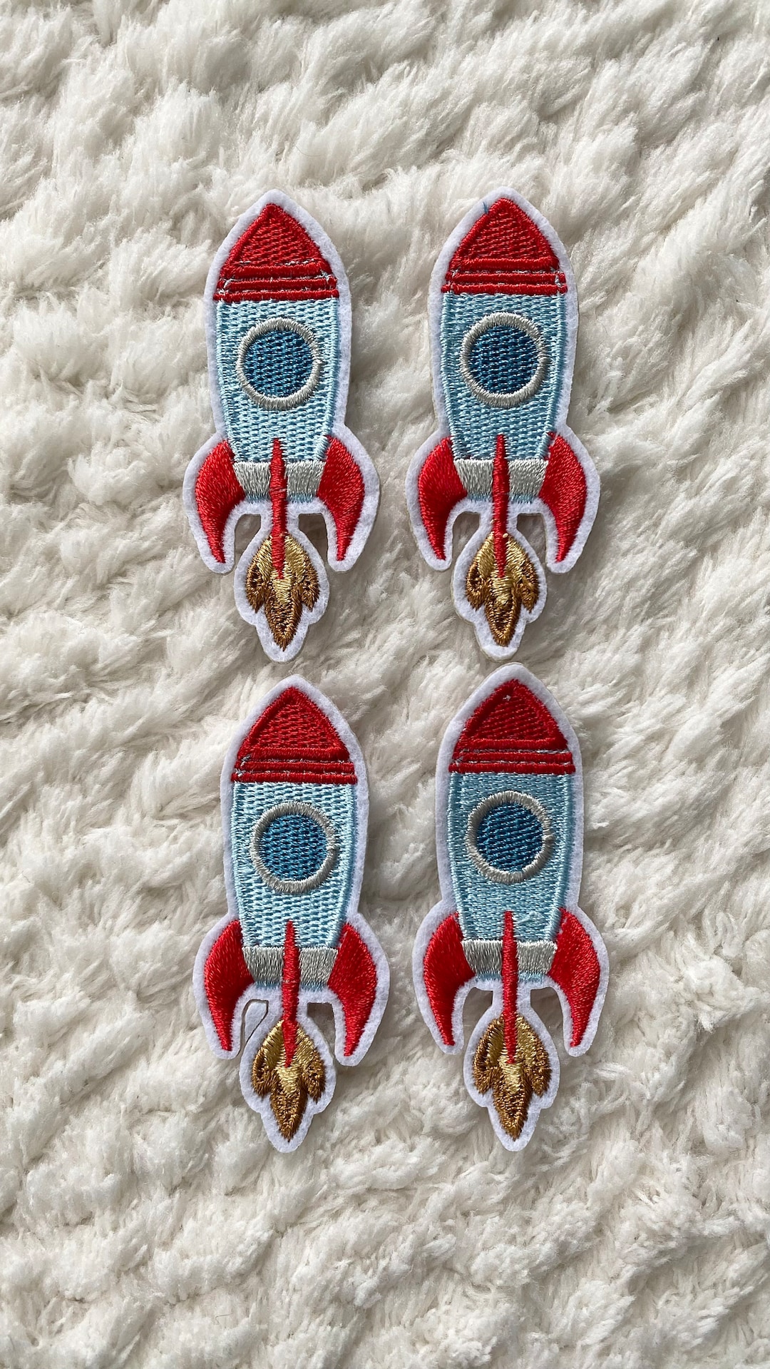 6CM Kids Baby Iron on Cool Cartoon Rocket Clothing Patches, Children ...