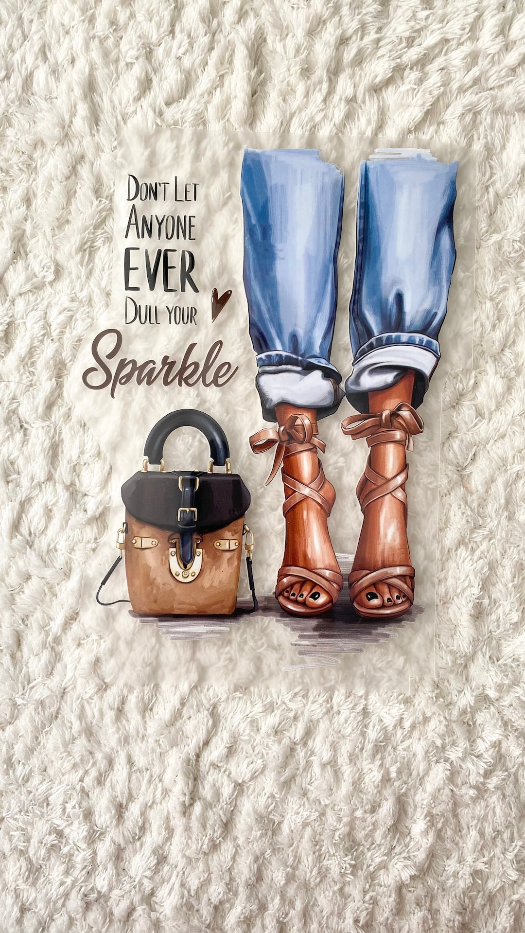 24CM Women Iron on Elegant Beauty High Heels Offset Logo Heat Tshirt ...