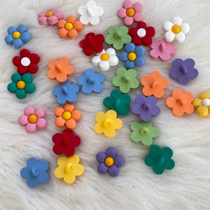 Kids Cute Colourful Flower Buttons, Mixed 18mm Cartoon Flower Sewing ...