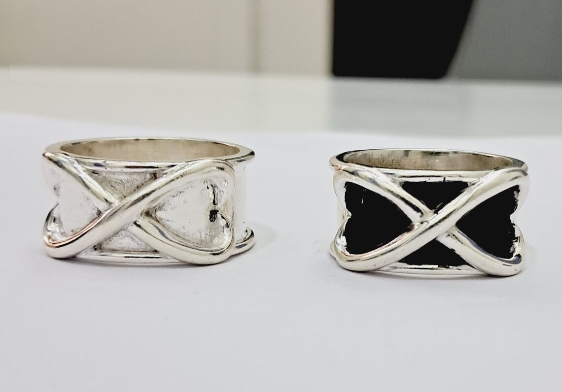 Eternal Dragon Time Ring, Oxidized Black Goku Ring, Handmade Ring ...