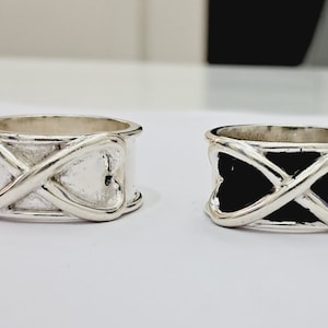 Eternal Dragon Time Ring, Oxidized Black Goku Ring, Handmade Ring ...