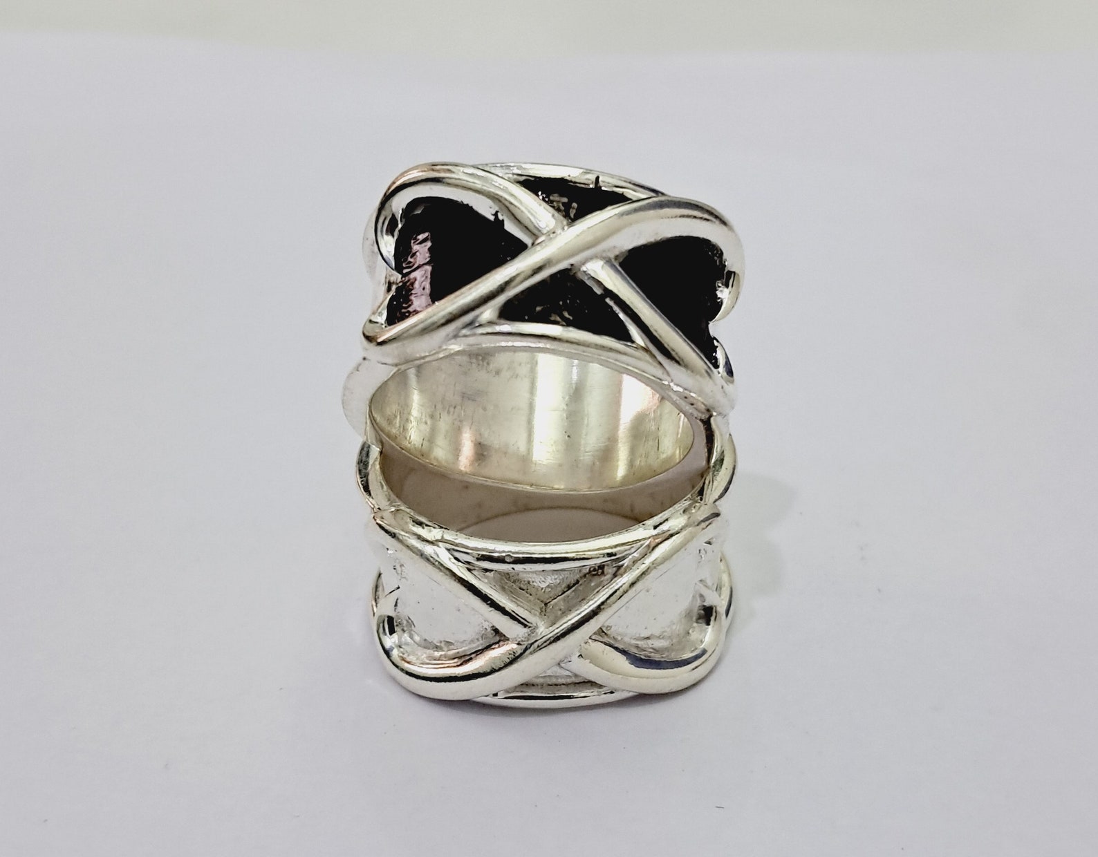 Eternal Dragon Time Ring, Oxidized Black Goku Ring, Handmade Ring ...