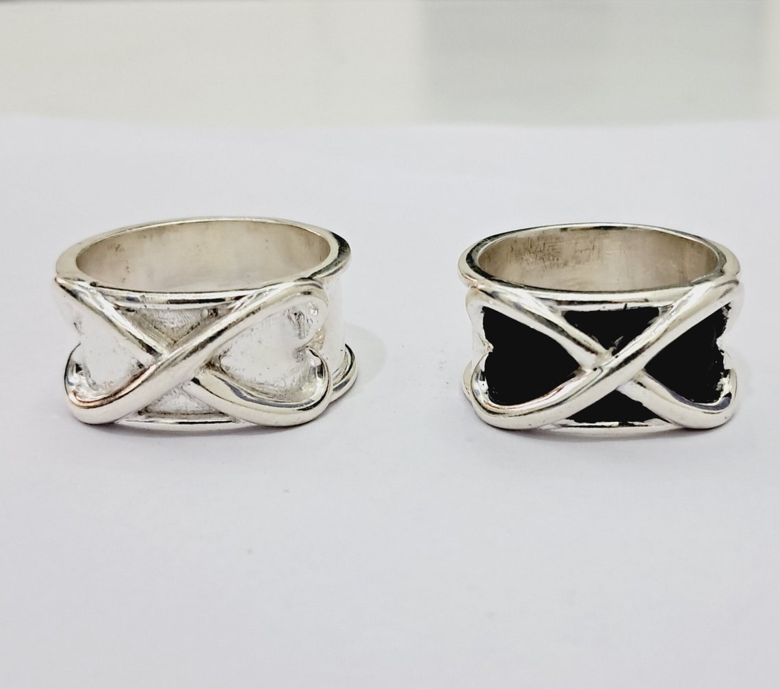 Eternal Dragon Time Ring, Oxidized Black Goku Ring, Handmade Ring ...