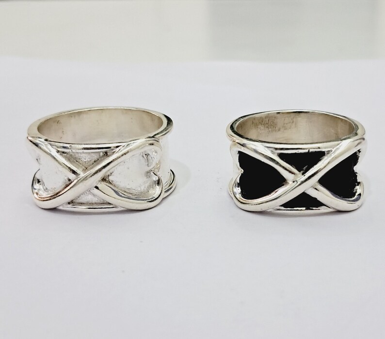 Eternal Dragon Time Ring, Oxidized Black Goku Ring, Handmade Ring ...