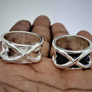 Eternal Dragon Time Ring, Oxidized Black Goku Ring, Handmade Ring ...