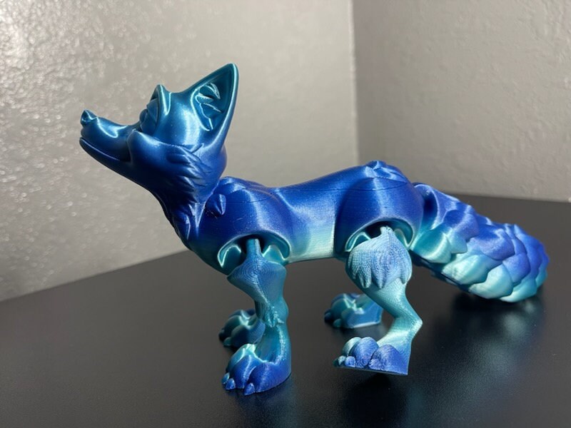 3D Printed Flexi Factory Fox - Etsy