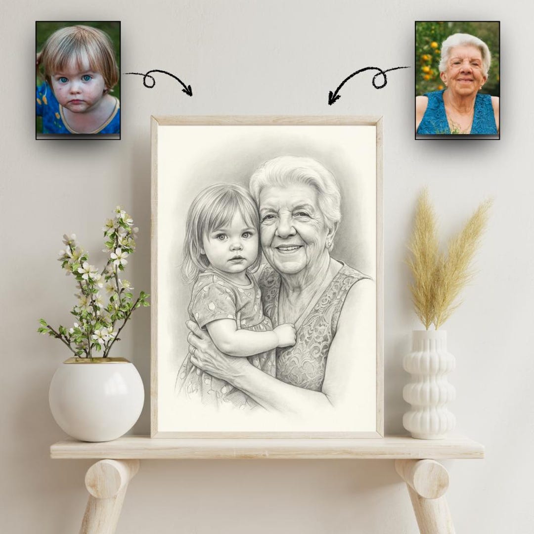 NEW* Custom Photo Combination Portrait | Family, Memorial Gift (digital ...