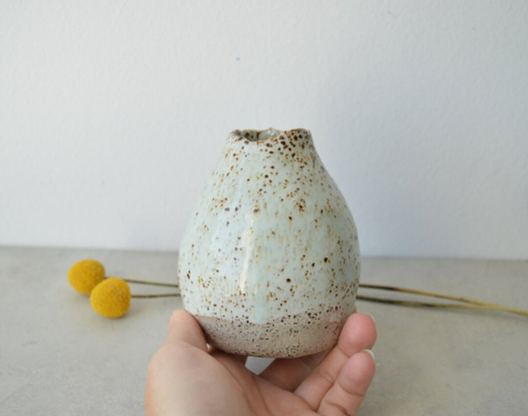 Mint Green Bud Vase, Handbuilt Pottery, Handmade Ceramic Vase - Etsy