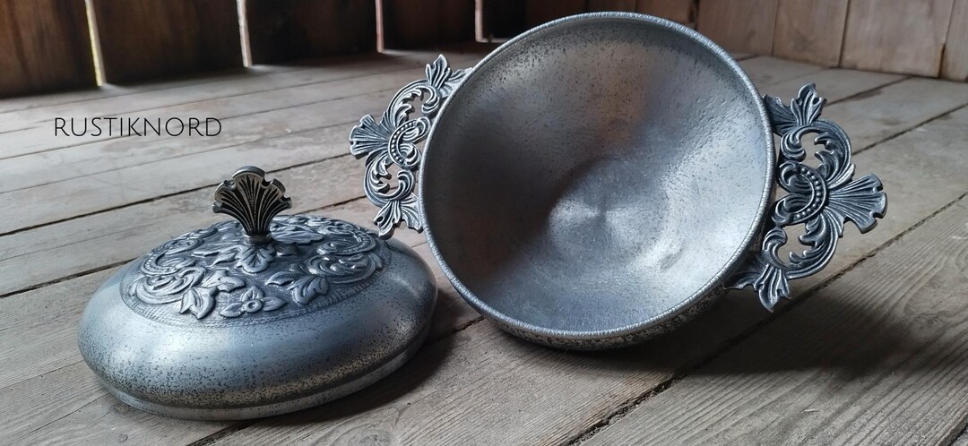 Norwegian Måstad Pewter Ornate Small Lidded Bowl - Etsy Sweden