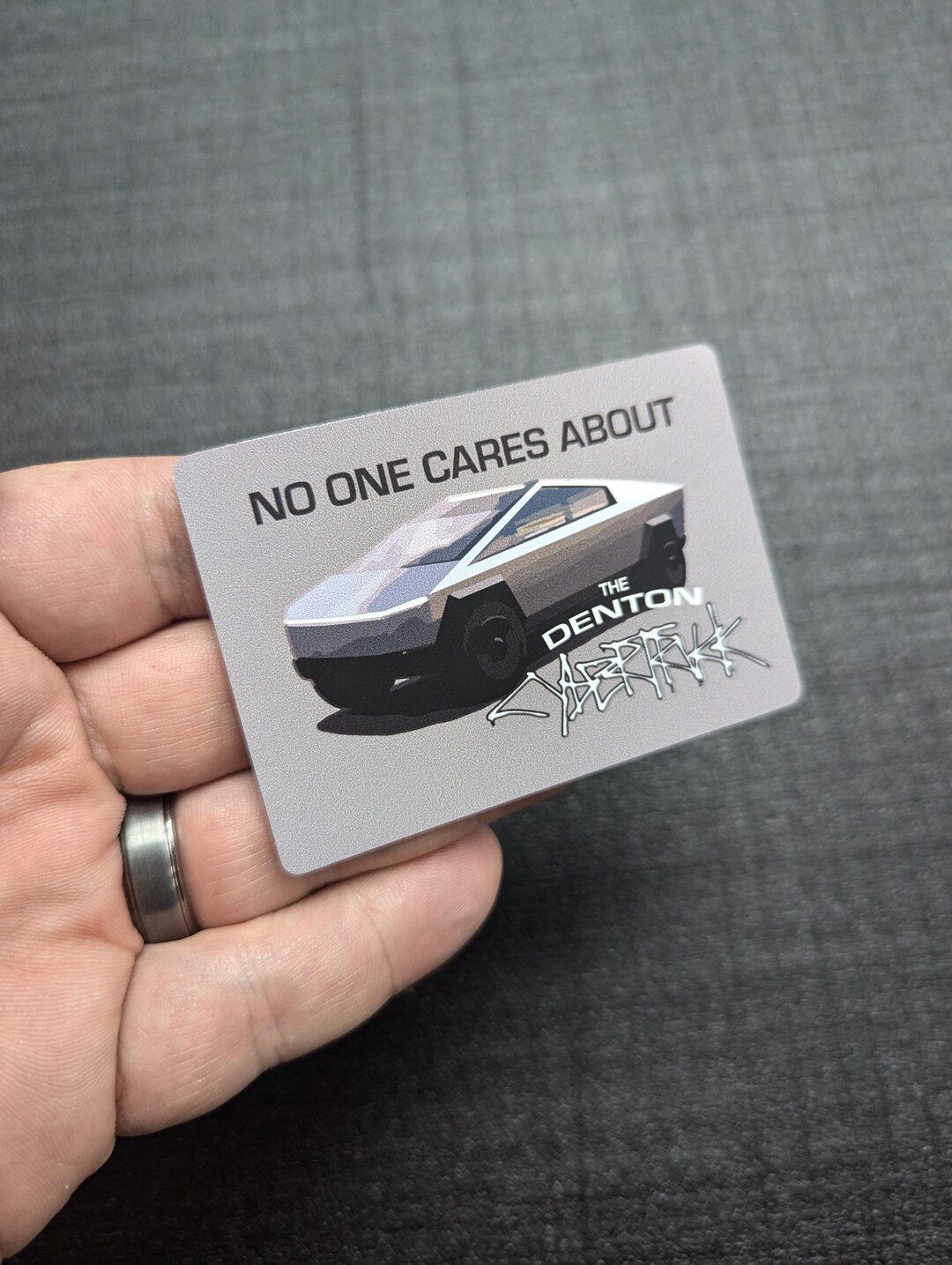 No One Cares About the Denton Cybertruck Sticker - Etsy