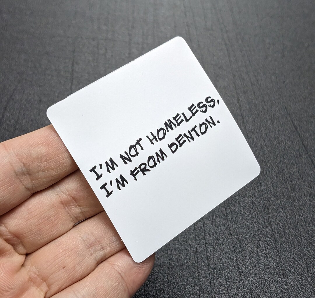 Denton Homeless Sticker - Etsy