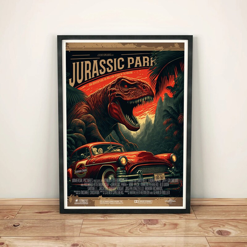 Jurassic Park Movie Poster - Etsy