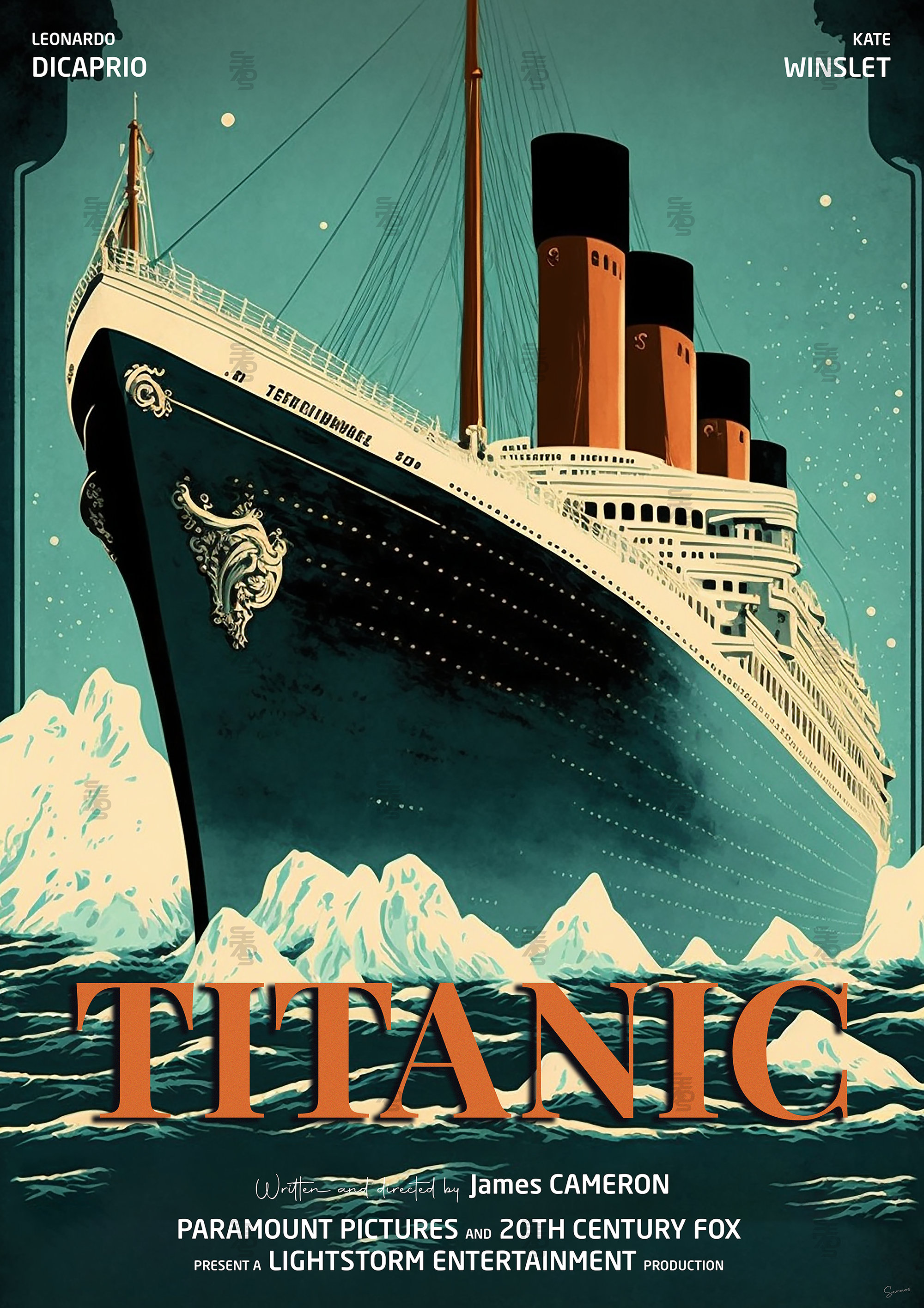 TITANIC Movie Poster, 60s, PRINT, Format A5/A4/A3/A2/A1/A0, Creation ...