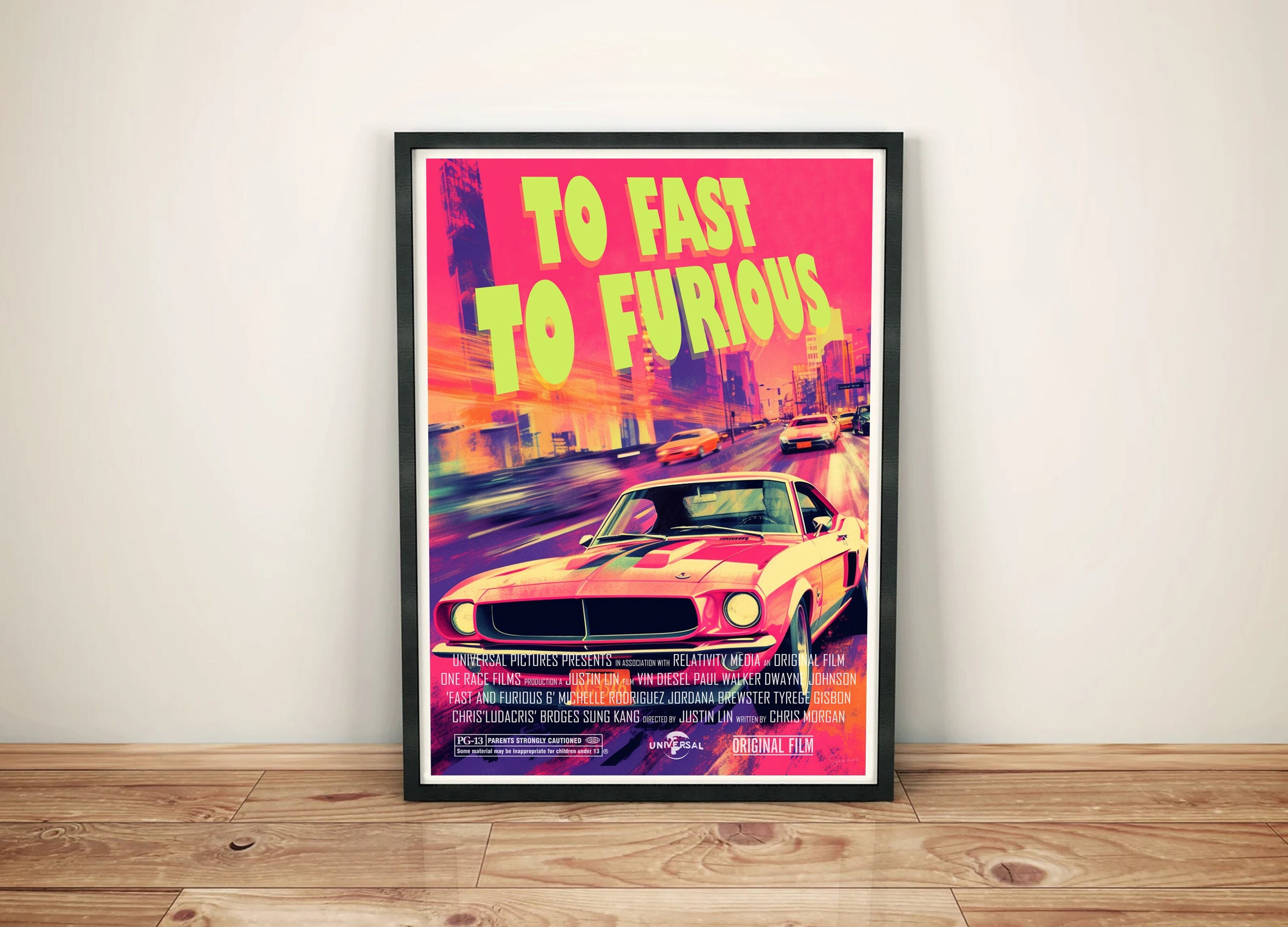 FAST AND FURIOUS Movie Poster, 50s, Print, Size A5/A4/A3/A2/A1/A0 ...