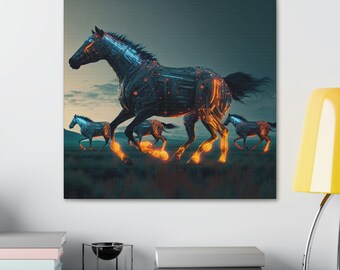 Mechanical Horse Painting - Etsy