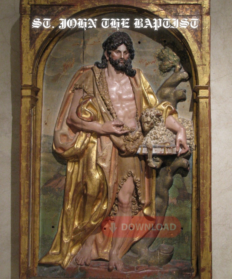 Unique St. John the Baptist Custom Digital ARTWORK Painting Digital ...