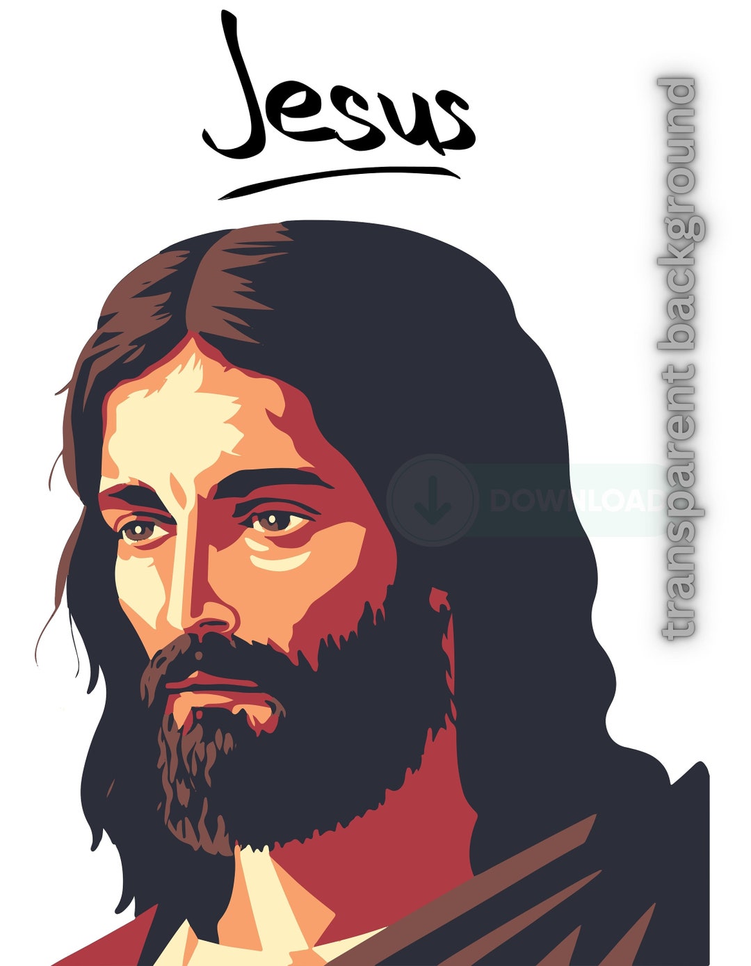Jesus Shirt Instant Download Jesus Faith Black And White Christian T