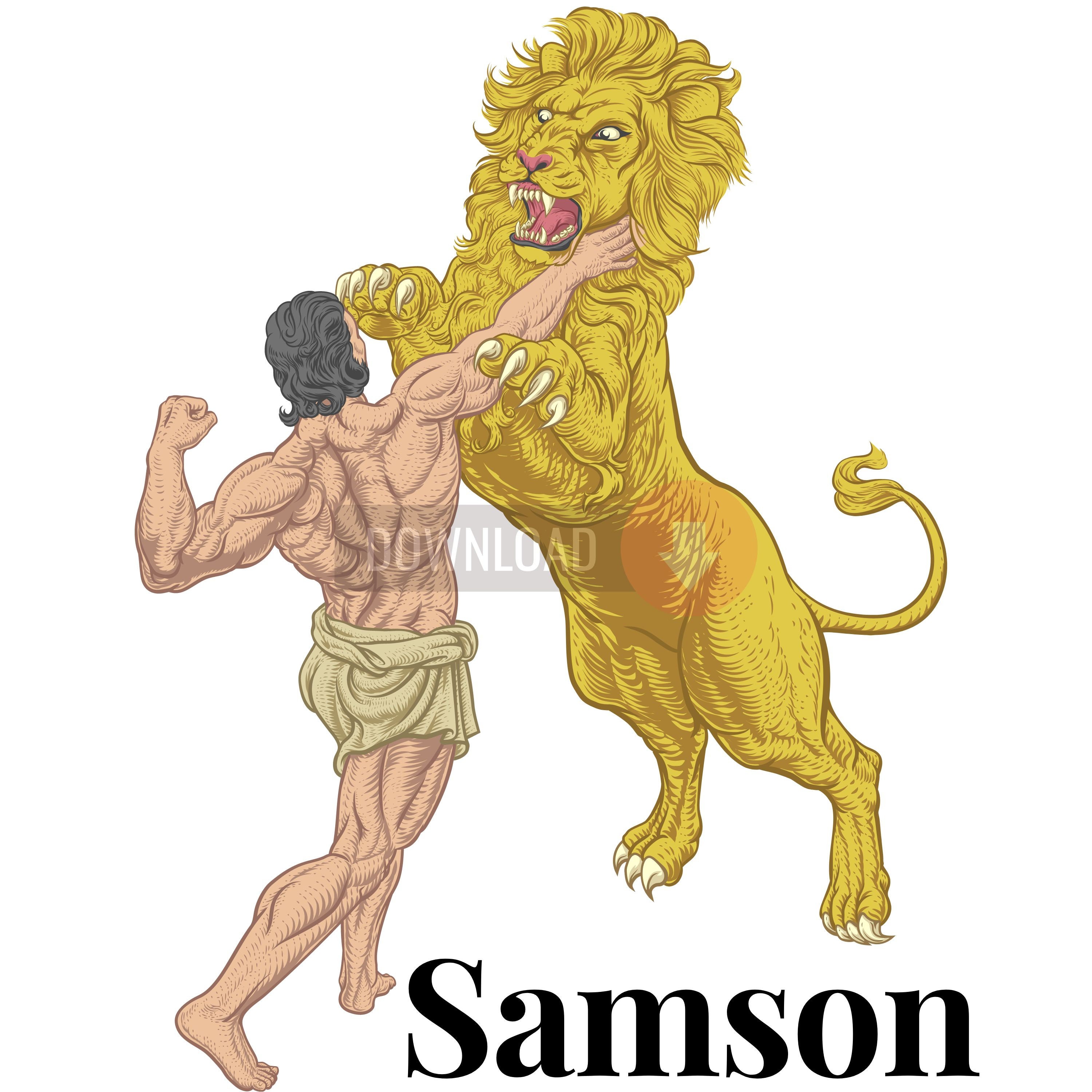 Samson, Sublimation Designs Downloads, Christian PNG Files Sublimation ...