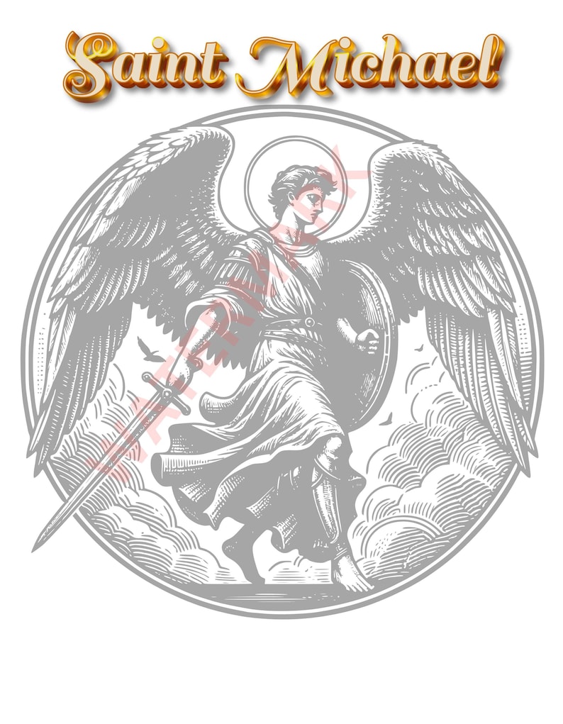 2025 Unique St. Michael the Archangel PNG, DIGITAL Art PRINT ,santo ...