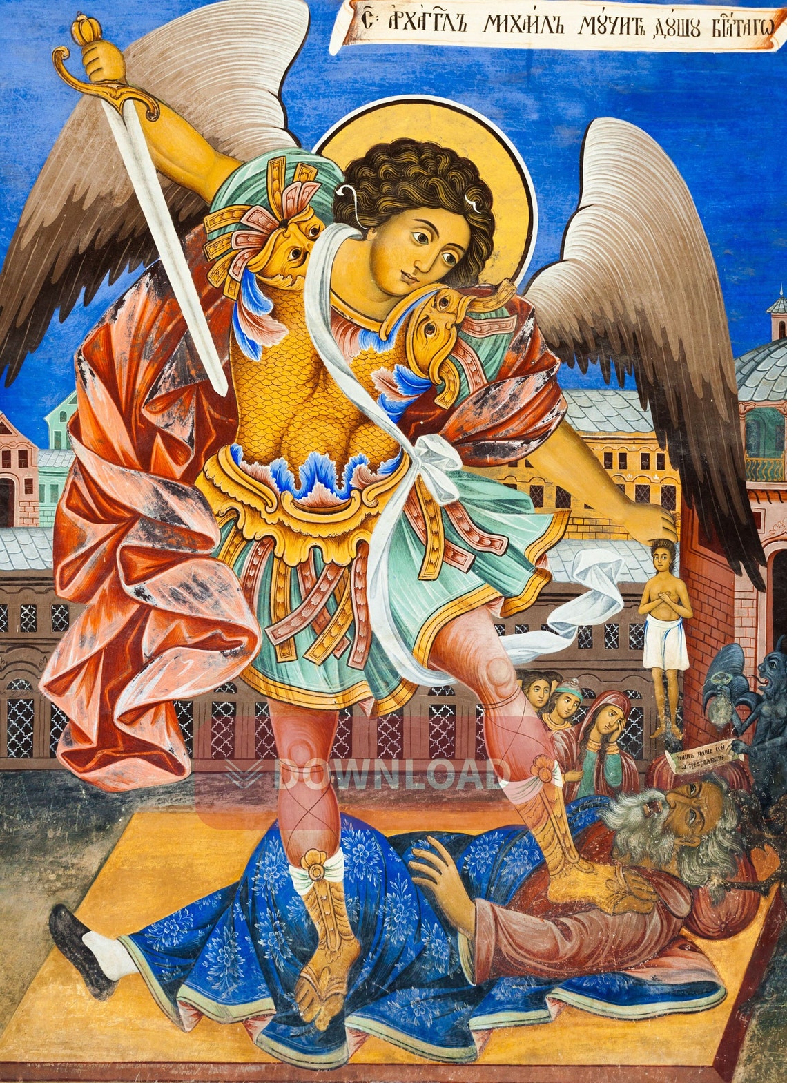 Instant Download, Saint Michael the Archangel, JPEG St Michael Image ...