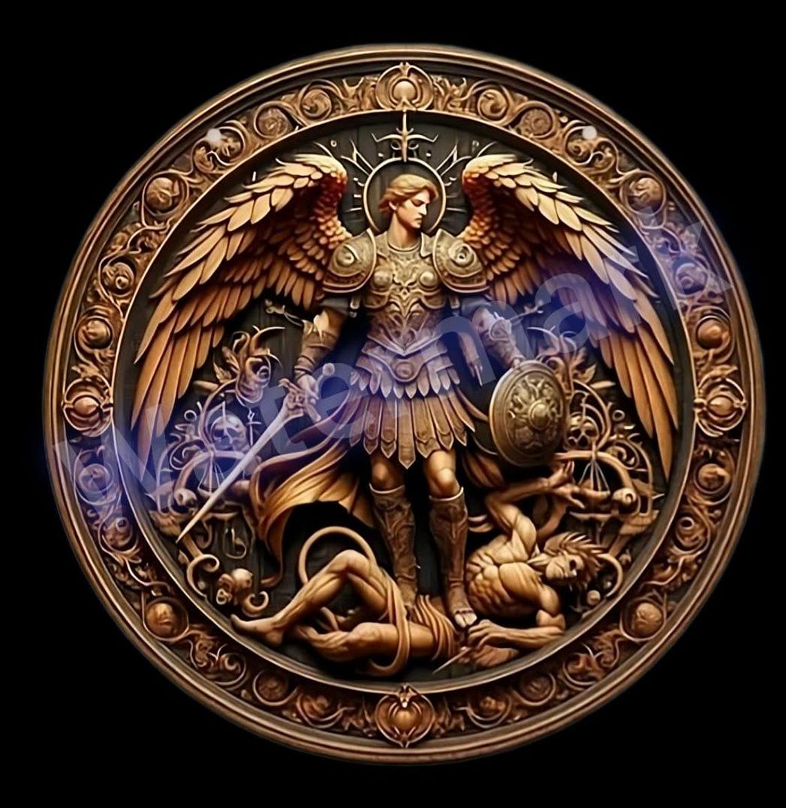 2024 Unique St. Michael the Archangel PNG, DIGITAL Art PRINT ,santo ...