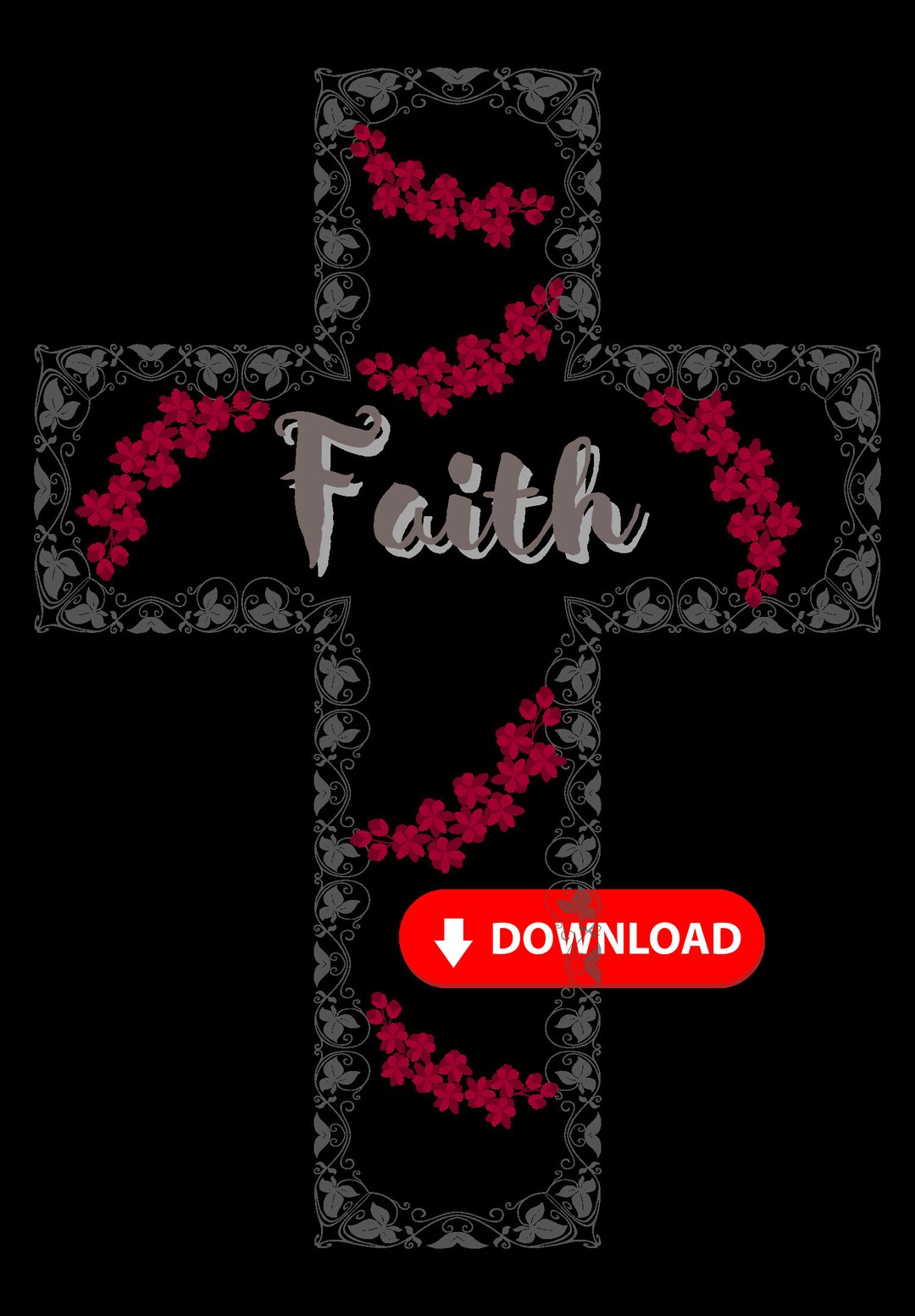Transparent Background Faith Cross PNG - Faith Cross Design With ...