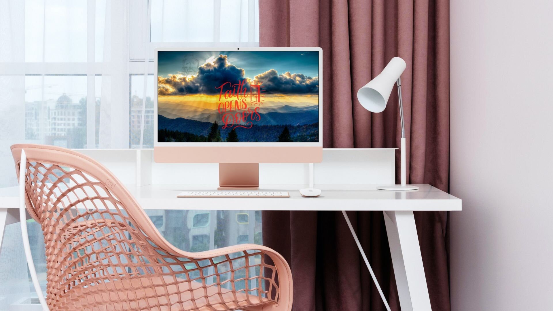 Desktop Wallpaper Faith Opens Doors Jesus Art 2023 Bible PNG Prayer ...