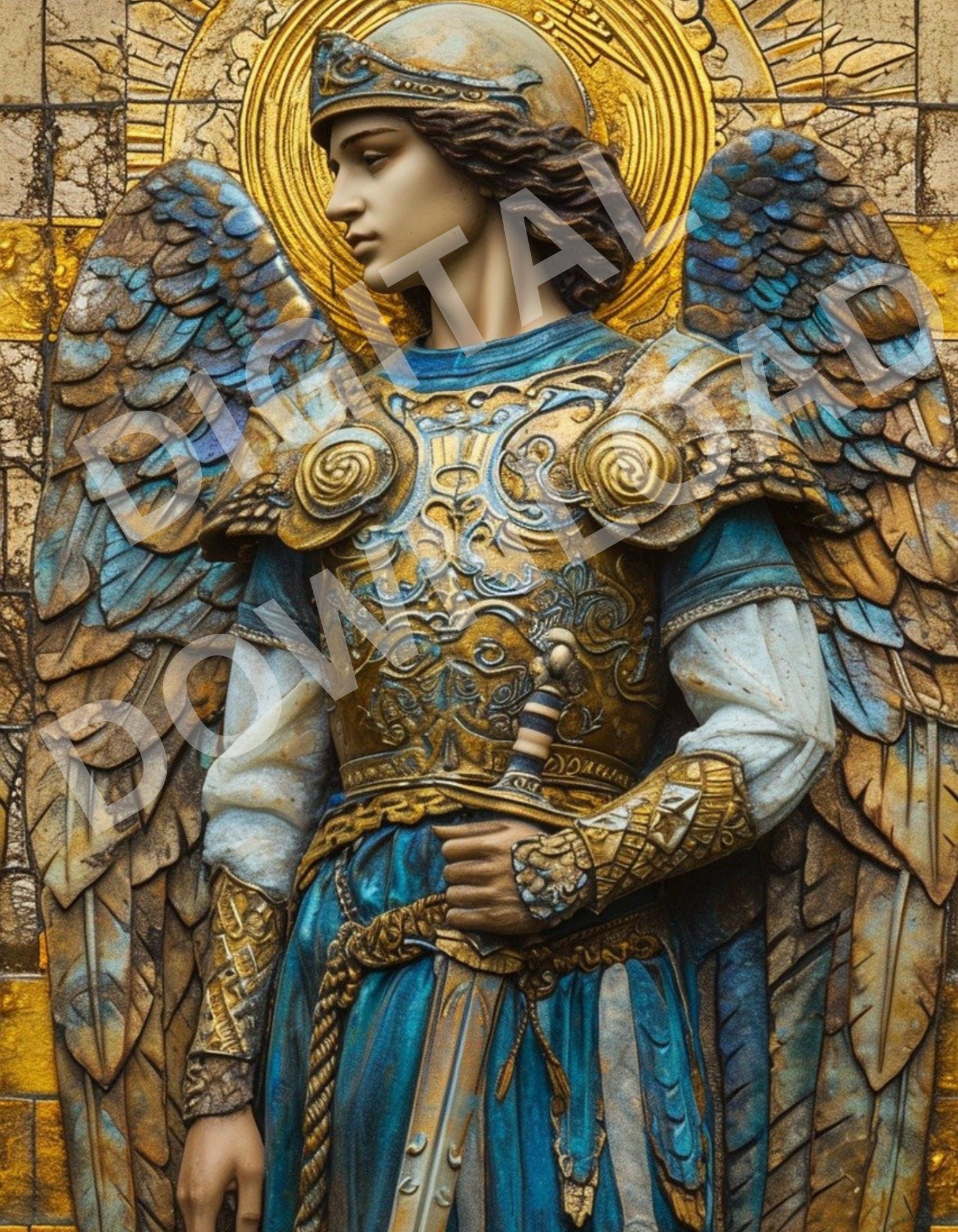 2024 Unique St. Michael the Archangel PNG, DIGITAL Art PRINT ...