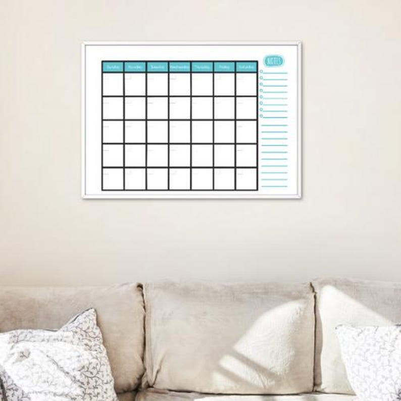 Extra-large BLANK Printable Wall Calendar for Laminating - Etsy