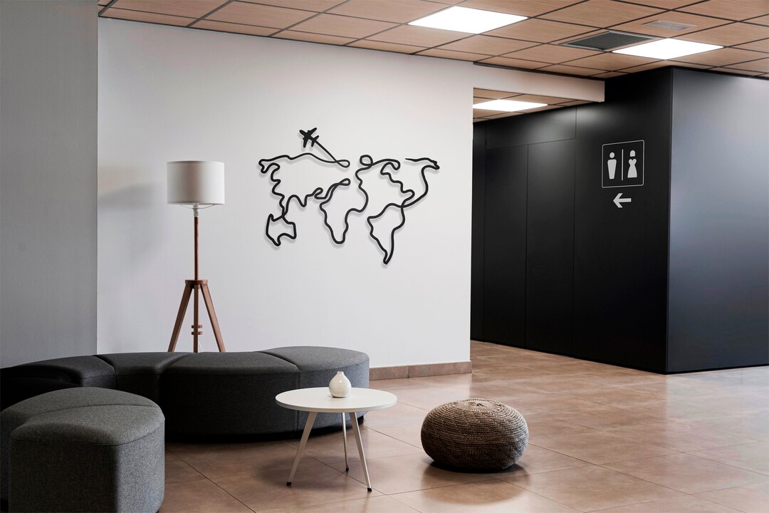 World Map Wall Decor, World Map Decor, World Map Decors, World Map ...