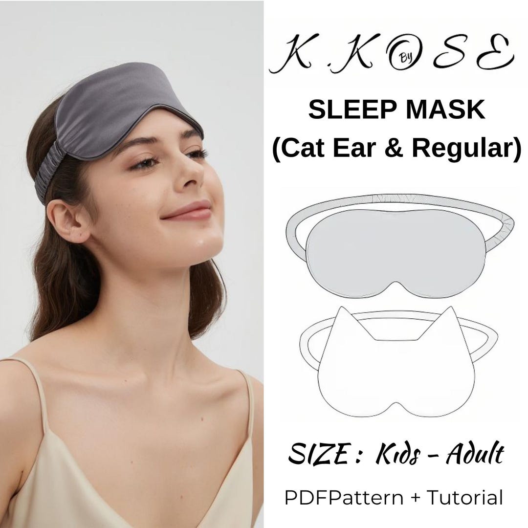 Sleep Mask Sewing Pattern /DIY Sleep Mask/spa Mask Pattern/eye Mask/cat ...