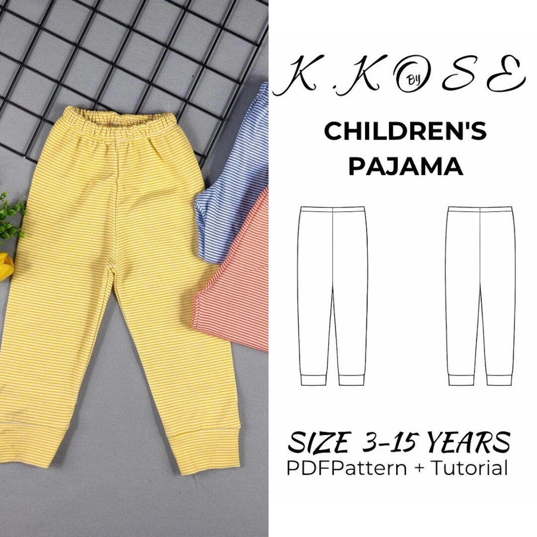 Childrens Pajama Sewing Pattern/step by Step Sewing Instruction/kıds ...