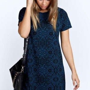 Basic Midi Dress Sewing Pattern: Easy Cotton Linen (PDF Pattern) - Etsy