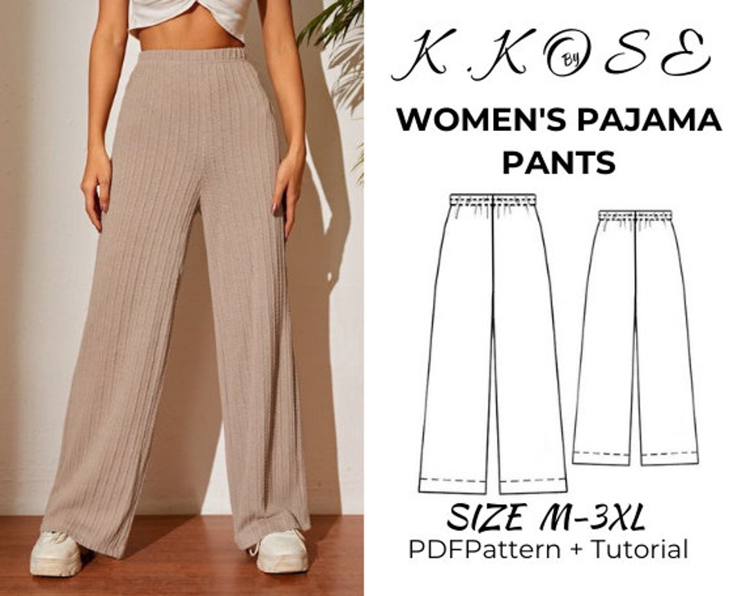 Women's Pajama Pants Sewing Pattern / Pajama Pants Sewing Pattern ...