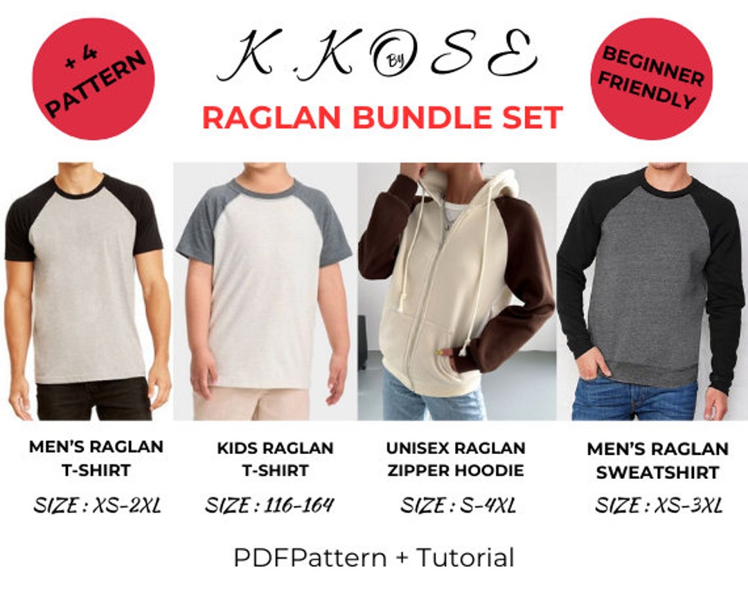 Bundle Raglan Top Sewing Pattern /raglan Bundle Sewing Pattern/raglan ...