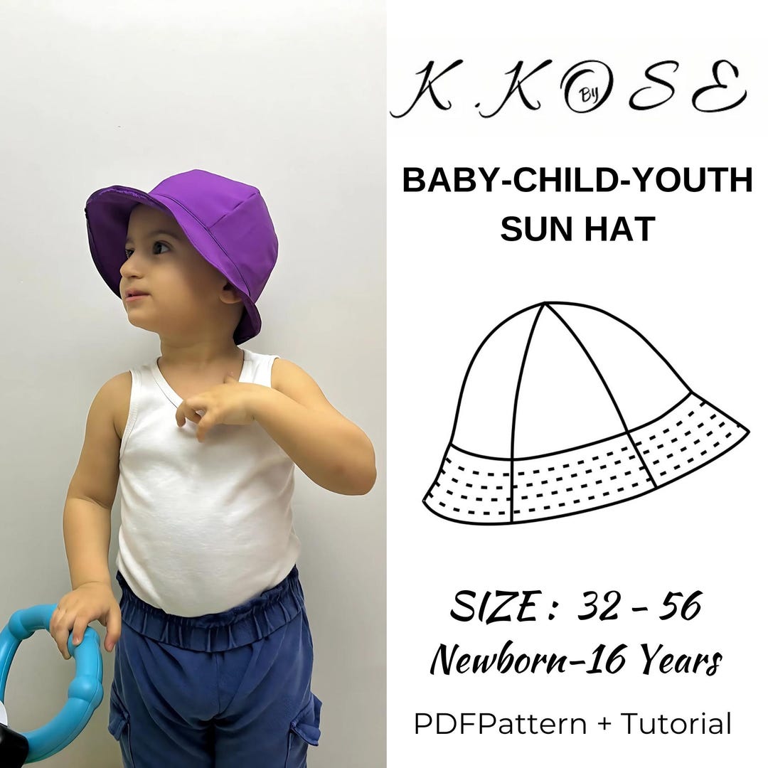 Sun Hat Sewing Pattern /baby Sun Hat PDF Sewing Pattern /bucket Hat ...