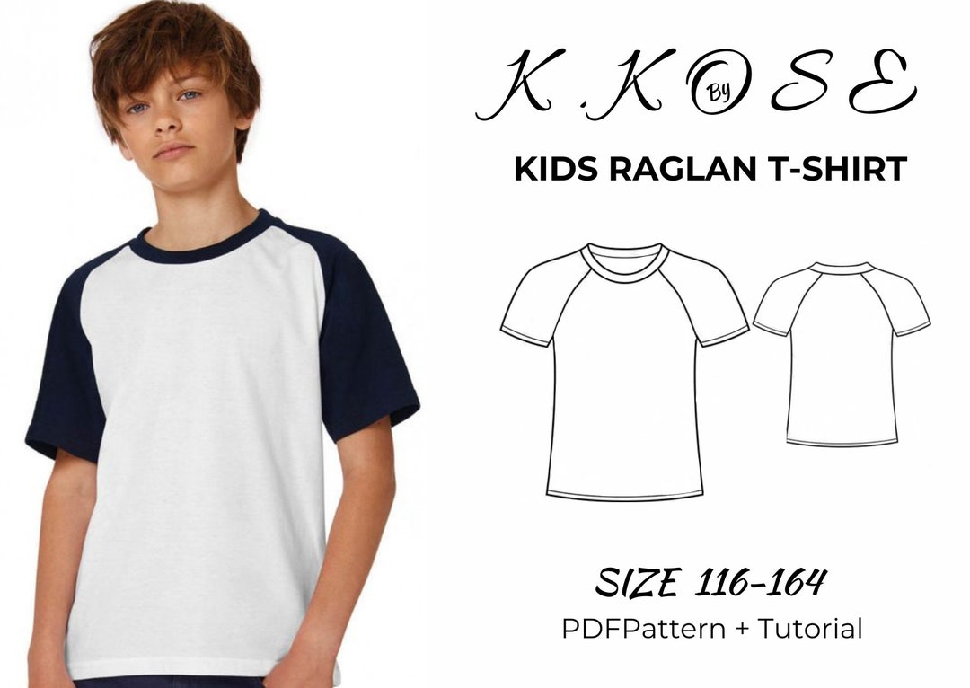 Kıds Raglan T-shırt /raglan Sewing Pattern Pdf/kids Raglan Tshırt/t ...