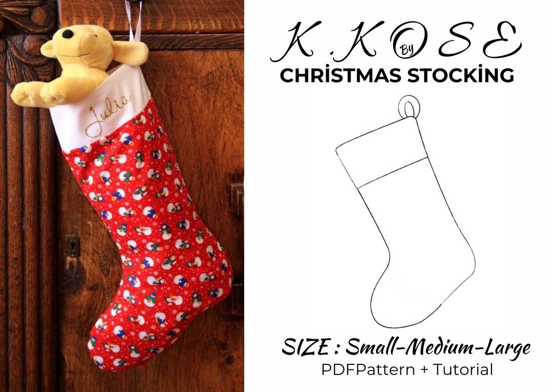 Christmas Stocking Sewing Pattern: Beginner-friendly Tutorial (digital ...